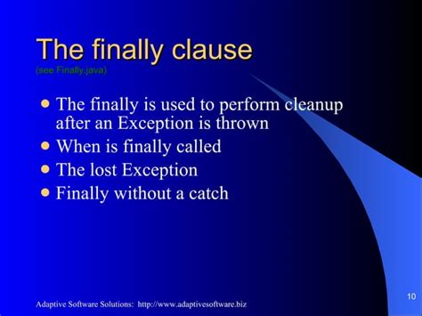 Exception Handling In Java Odp Programming Languages Computing