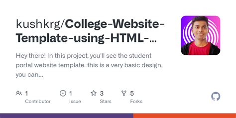 GitHub Kushkrg College Website Template Using HTML CSS Hey There In This Project You Ll See