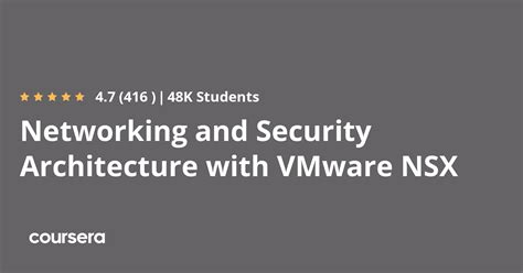 Networking And Security Architecture With Vmware Nsx Coursya