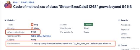 flinksql source端字段太多导致——64kb问题 streamexeccalc csdn博客