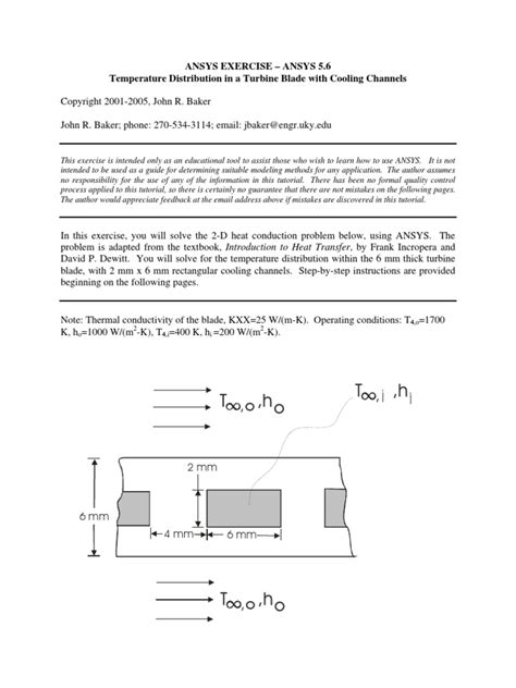 T H T H Ansys Exercise Ansys 56 Temperature Distribution In A