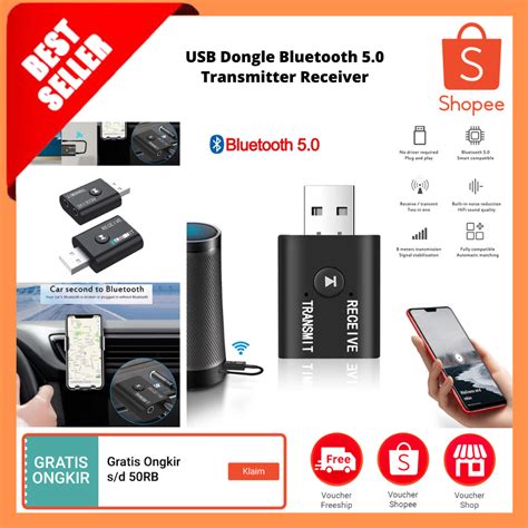 Jual USB Dongle Bluetooth 5 0 Transmitter Receiver Pemancar Bluetooth Untuk Komputer TV Laptop