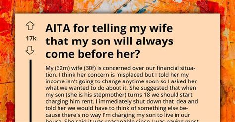 Man Tells Wife His Son Will Always Be More Important Than Her, She ...