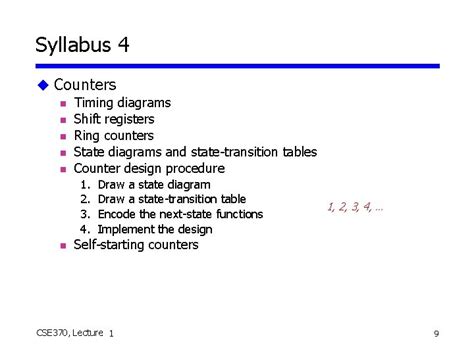 Lecture 1 Cse 370 Introduction U Welcome U