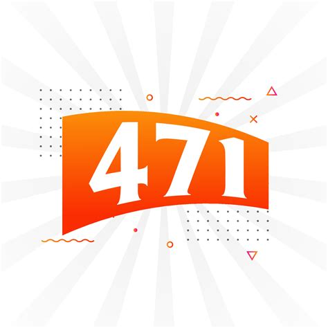 471 Number Vector Font Alphabet Number 471 With Decorative Element