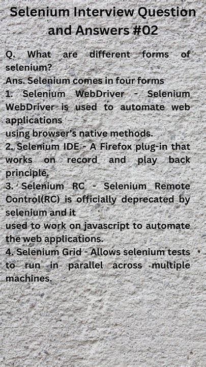 Java Selenium Interview Question And Answers 2 Youtube