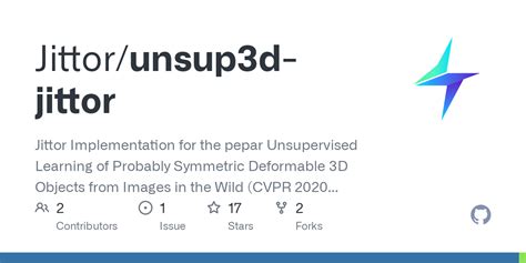 GitHub Jittor Unsup D Jittor Jittor Implementation For The Pepar Unsupervised Learning Of