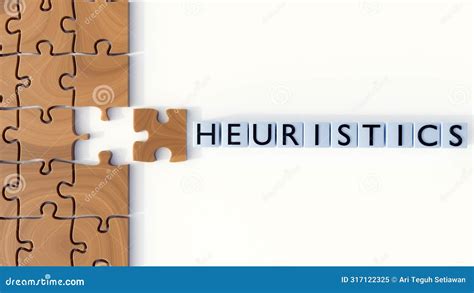 3d rendering of heuristics and jigsaw pieces royalty free stock