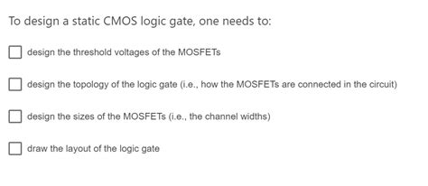 Solved An Input Pattern Given To The Static Cmos Logic Gate