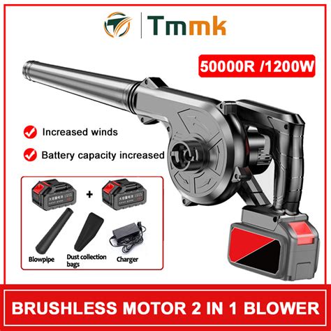 Cordless Air Blower Vacuum Cleaners 1200w Blowing Suction 2 In 1 Portable Electric Blower Pc