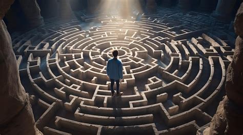 Premium Photo Navigating A Digital Labyrinth A Pixelated Adventurer Solves Puzzles