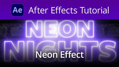 Neon Text Effect Using Saber Free After Effects Video Tutorial