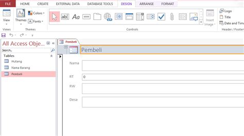 membuat database sederhana dengan microsoft access dan template gantt