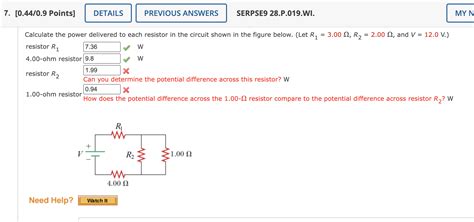 Solved Calculate the power delivered to each resistor in the | Chegg.com