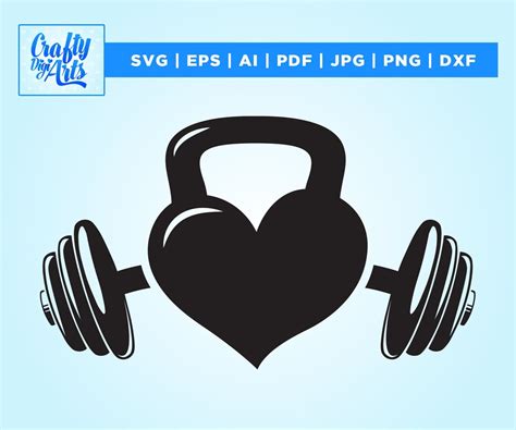 Barbell Svg Dumbell Svg Kettlebell Svg Love Gym Svg Fitness Shirt Workout Svg Cut File