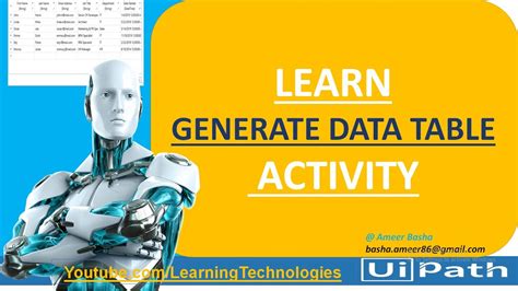 Uipath Tutorial Day 56 Generate Data Table Activity Data Table