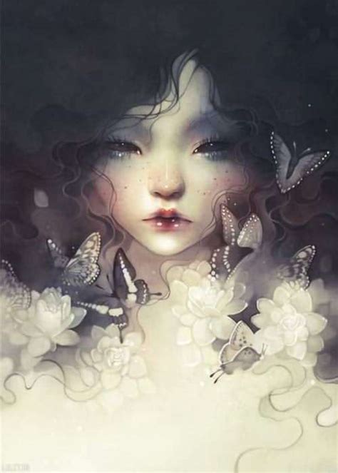 تابلو نقاشی دختر رویای پروانه ها گالری لیلیت