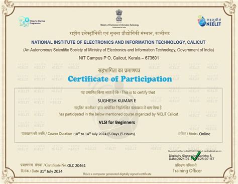 sughesh kumar on linkedin vlsi nielitcalicut remotelearning fpga