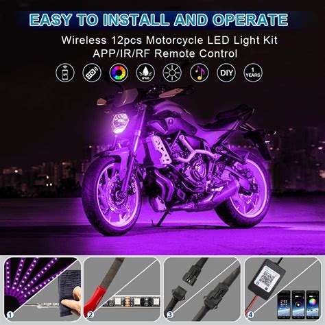 Motorcycle Led Lights With Remote