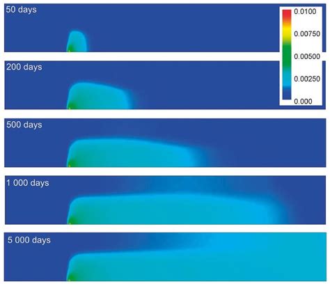 Tracer Concentrations Moll During Transient Stage Of Migration In