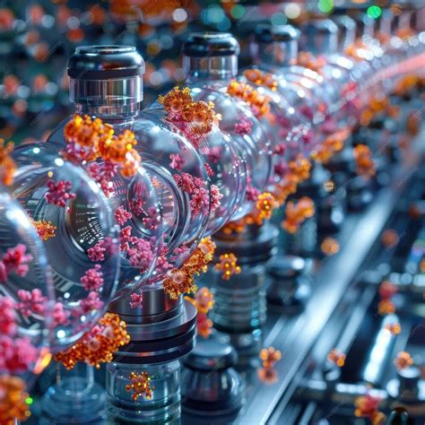 Molecular Machine Assembling Proteins Premium Ai Generated Image