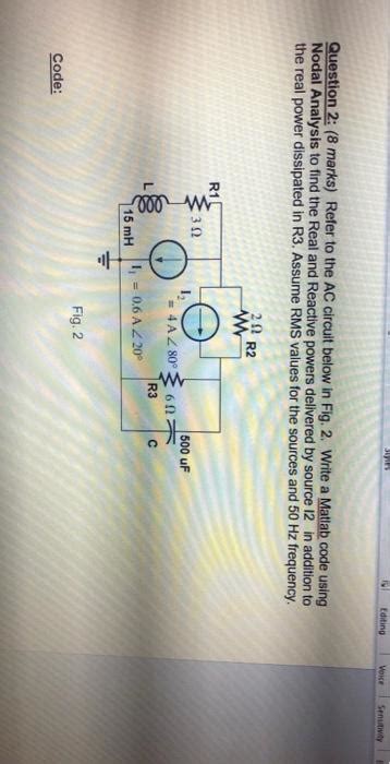 Solved Question 4 8 Marks Use Simulink To Repeat Question