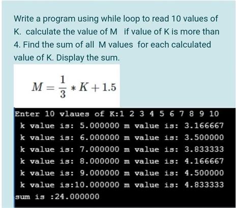Solved Write A Program Using While Loop To Read 10 Values Of