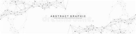 Abstract Tech Network Connection Dots Digital Technology And Big Data Analysis Background Stock
