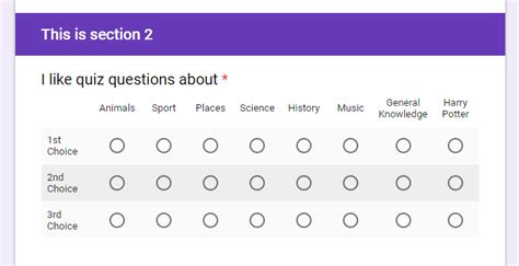 In A Google Forms Ranking Question Can You Limit The Number Of Options That A User Ranks