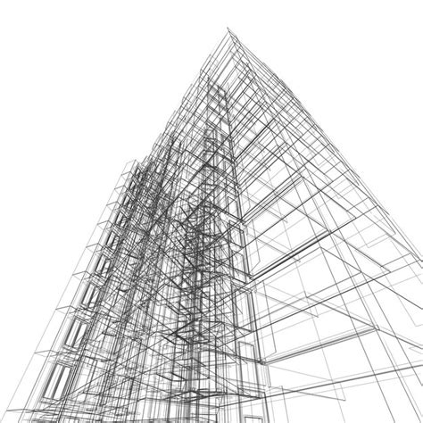 premium photo abstract architecture 3d rendering