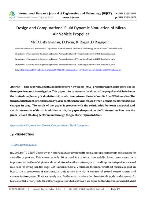 pdf irjet design and computational fluid dynamic simulation of micro