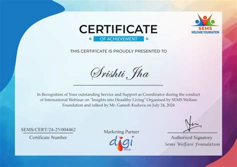 Srishti Jha On Linkedin Hr Wellness Webinar Certificate