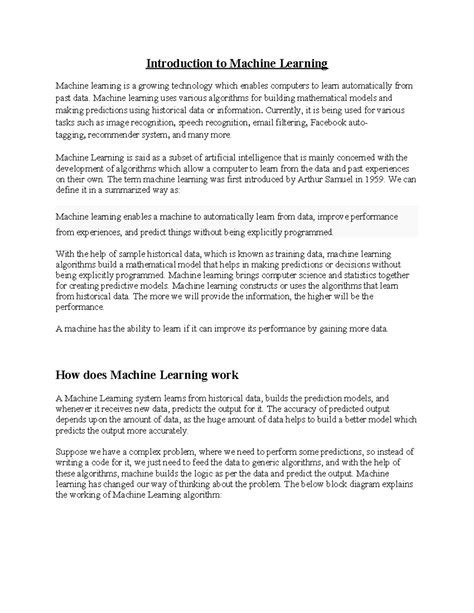 introduction to machine learning introduction to machine learning