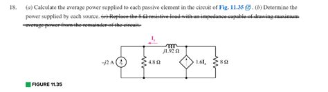 Solved A Calculate The Average Power Supplied To Each Chegg