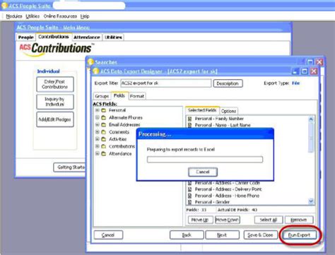 Exporting Your Data