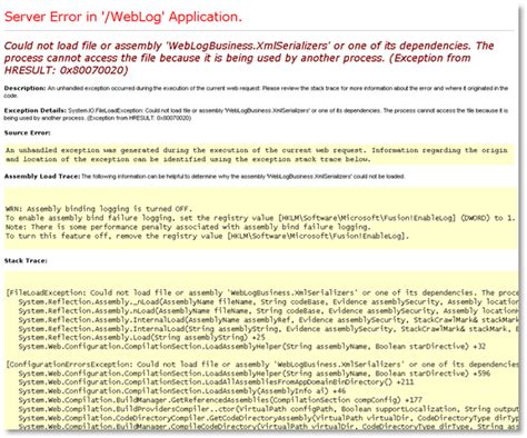 Server Errors When Updating Live Web Applications Online Rick Strahl S Web Log
