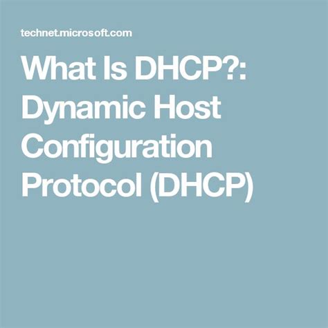 What Is Dhcp Dynamic Host Configuration Protocol Dhcp