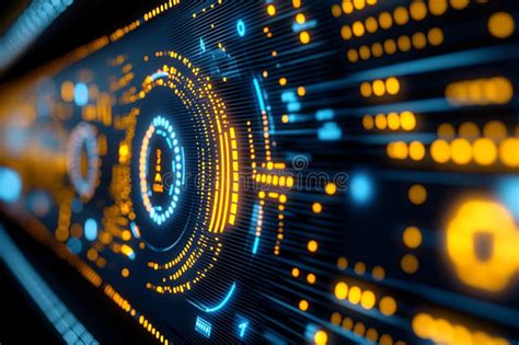 Futuristic Dashboard Interface With Glowing Elements Designed For High Tech Automotive