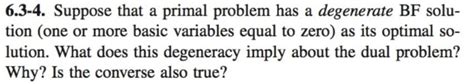 solved 6 3 4 suppose that a primal problem has a degenerate