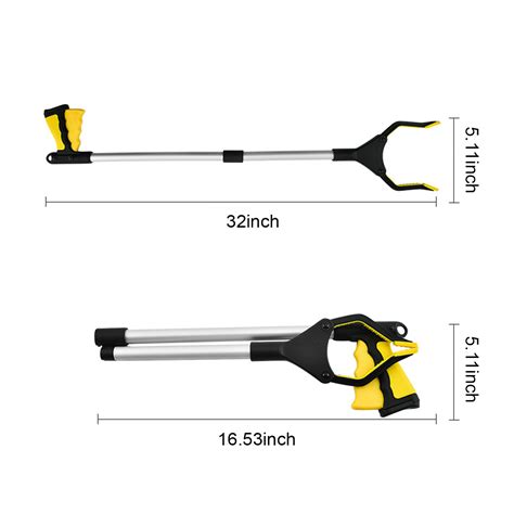 Heavy Duty Grabber Tool Industrial Pick Up Stick Hand Grip Reach Trash