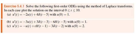 Solved Exercise 541 Solve The Following First Order Odes