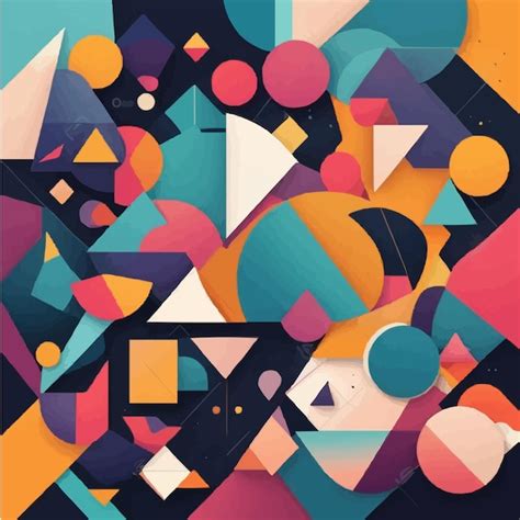 Premium Vector Abstract Background With Colorful Geometric Shapes And Minimalistic Design
