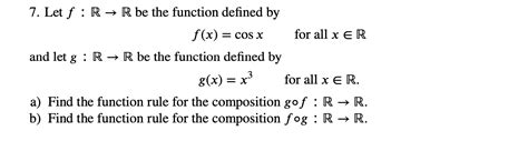 Solved Let F R→r ﻿be The Function Defined Byf X Cosx ﻿for