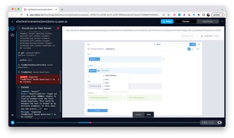 debugging a flaky test with replay