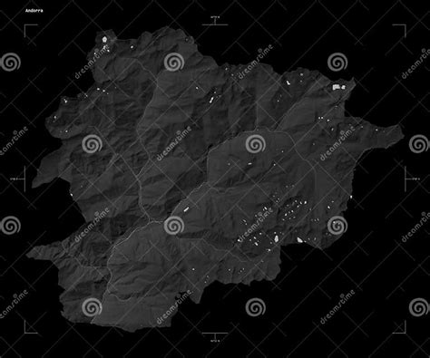 Andorra Shape On Black Grayscale Stock Illustration Illustration Of