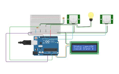 Circuit Design Smart Lamp With Photoresistor And Pir Censor Tinkercad