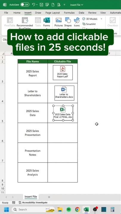 How To Add Clickable File In Excel Without Use Hyperlink Shorts Ytshorts Hlookup Xlsx Htg