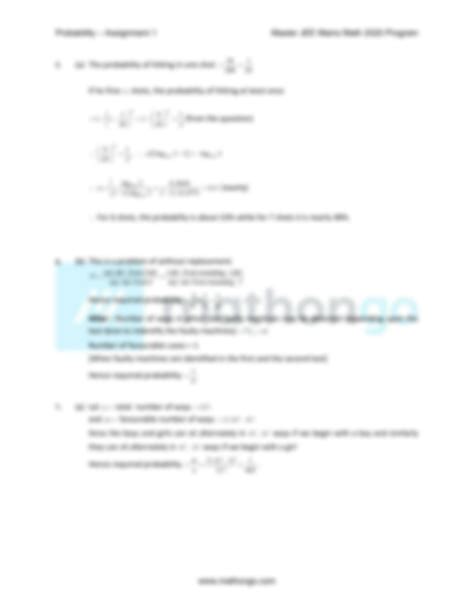 Solution Probability Sheet 1 Mathongo Solutions Studypool