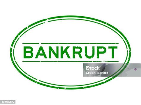 그런지 녹색 파산 단어 타원형 고무 씰 스탬프 에 흰색 배경 감소에 대한 스톡 벡터 아트 및 기타 이미지 감소 개념 개념과 주제 Istock