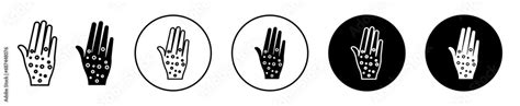 Rash Hand Icon Palm Infected Due To Eczema Bacterial Infection Cause